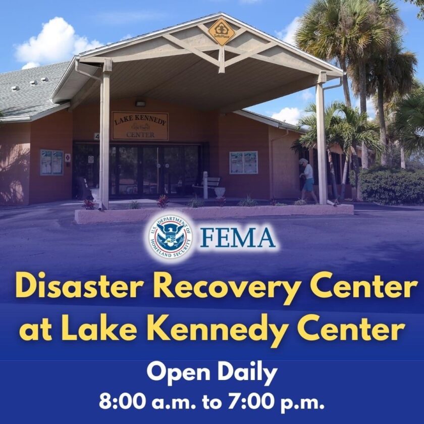 Disaster Recovery Center at the Lake Kennedy to close in advance of TS ...